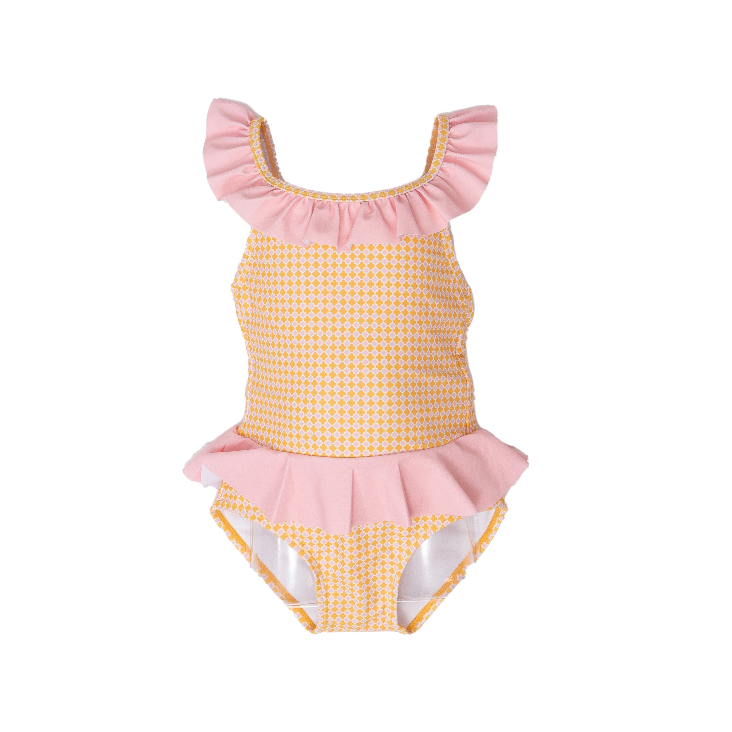 Grand Lagoon Pink/Orange Geo One Piece Swim Suit – The Sugarplum Tree